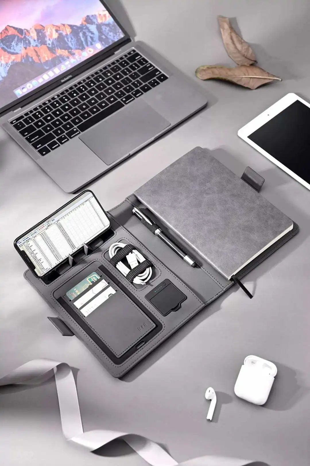 Custom A5 Agenda Notebook with Power Bank & USB Flash Drive - Ideal ...