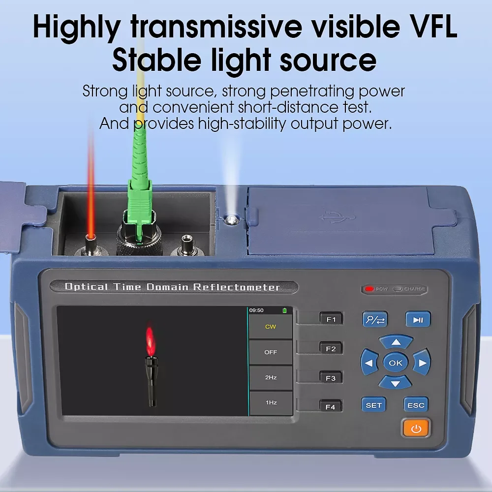 ZDXUNKE 100KM Pro Mini OTDR Reflectometer for GPON EPON Testing