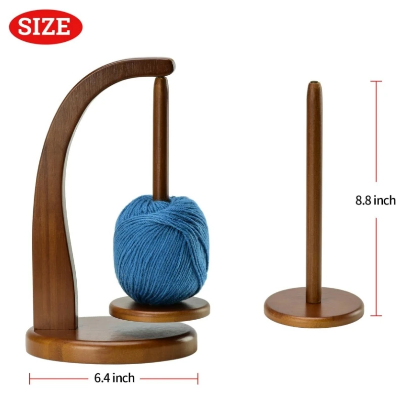 Collapsible Custom Knitting Crocheting Spinner Stand Wooden Yarn Holder ...
