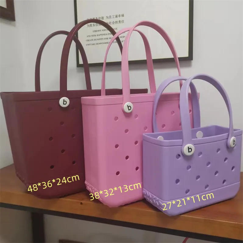 2024 Summer Rubber Handbag Fashion Waterproof Eva Beach Bag Silicone ...