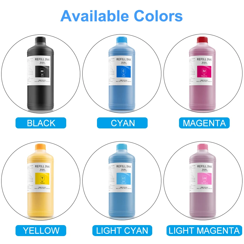 Ocinkjet 1000ml 6 Colors For Hp Latex Ink Screen Printing Ink For Hp ...
