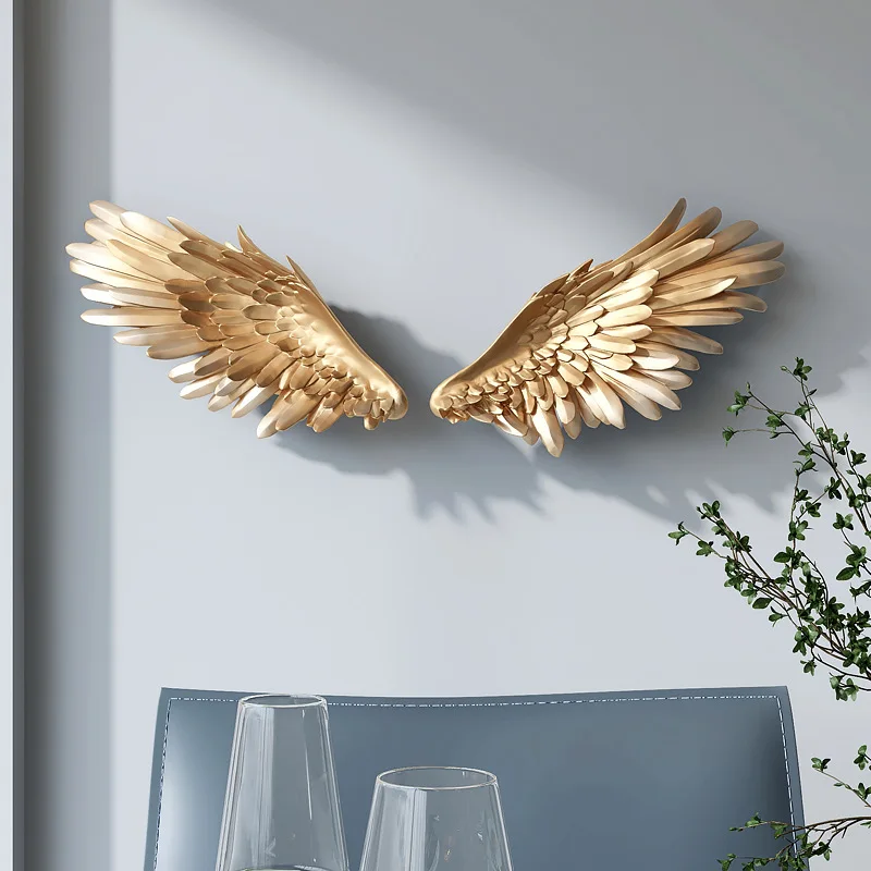 Angel Wings Retro Wall Mounted Gilt Angel Wings Figurine Wholesale Home ...