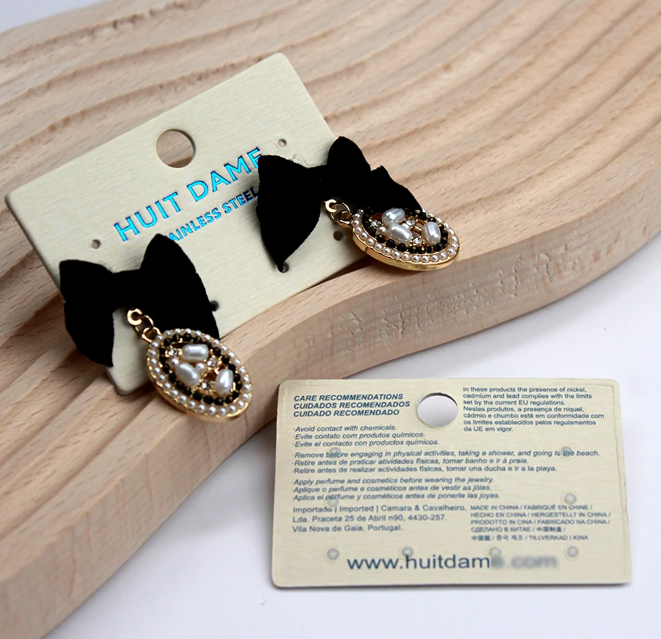 Custom Blue Hot Stamping LOGO Jewelry Card Earring/Necklace/Bracelace ...