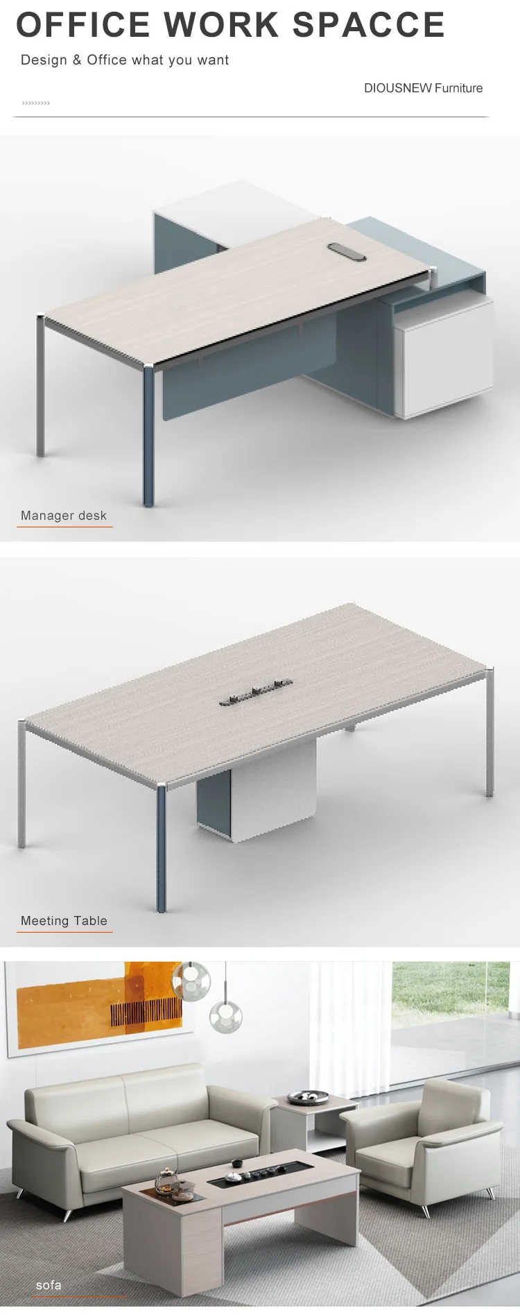 Ergonomic Office Modular Cubicle Partitions by DIOUSNEW