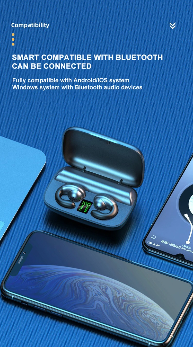 New Arrival S19 Bone Conduction Earphone Painless Wearing Wireless ...