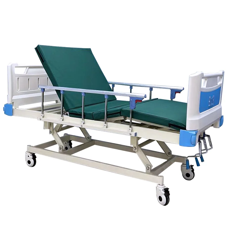 Manual 3 Function Hospital Bed With Three Cranks For Patient Care ...