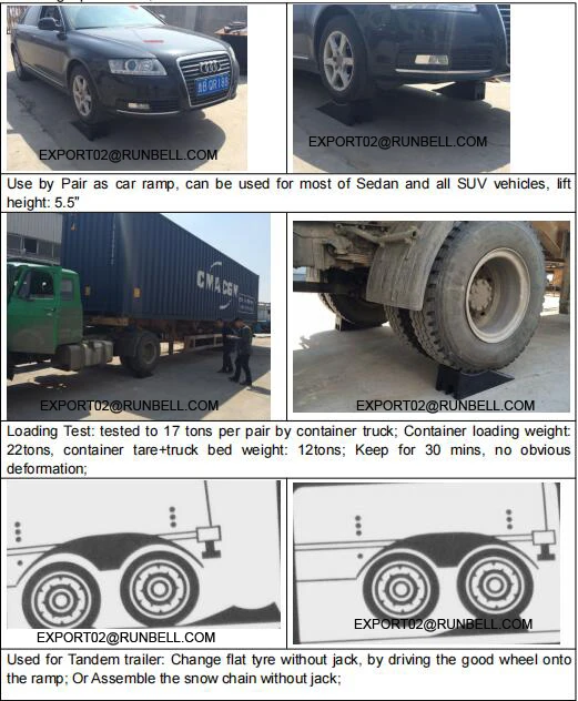 10t Tandem Wheel Trailer Ramp For Changing Flat Tires Or Used By Pair ...
