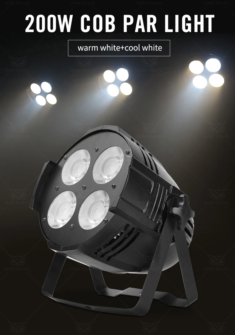 Mowl Competitive Price 4 Eye 4*50w 200w Dmx Cob Led Par Light For ...