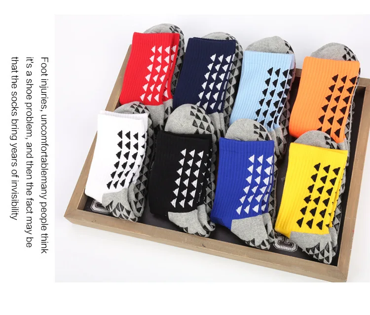 Free Sample Top Sales Custom Design Socks Men's Anti-slip Crew Football ...