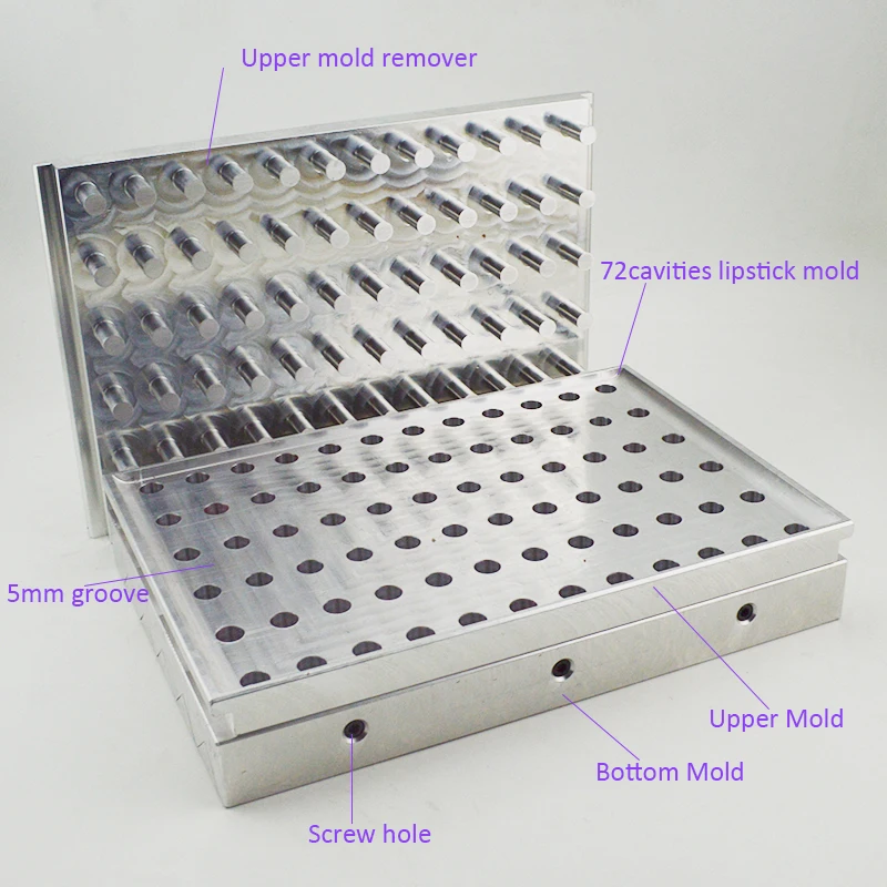Water Drop Multi 72 Cavities Lipstick Making Mold Kit Lip Balm Maker ...