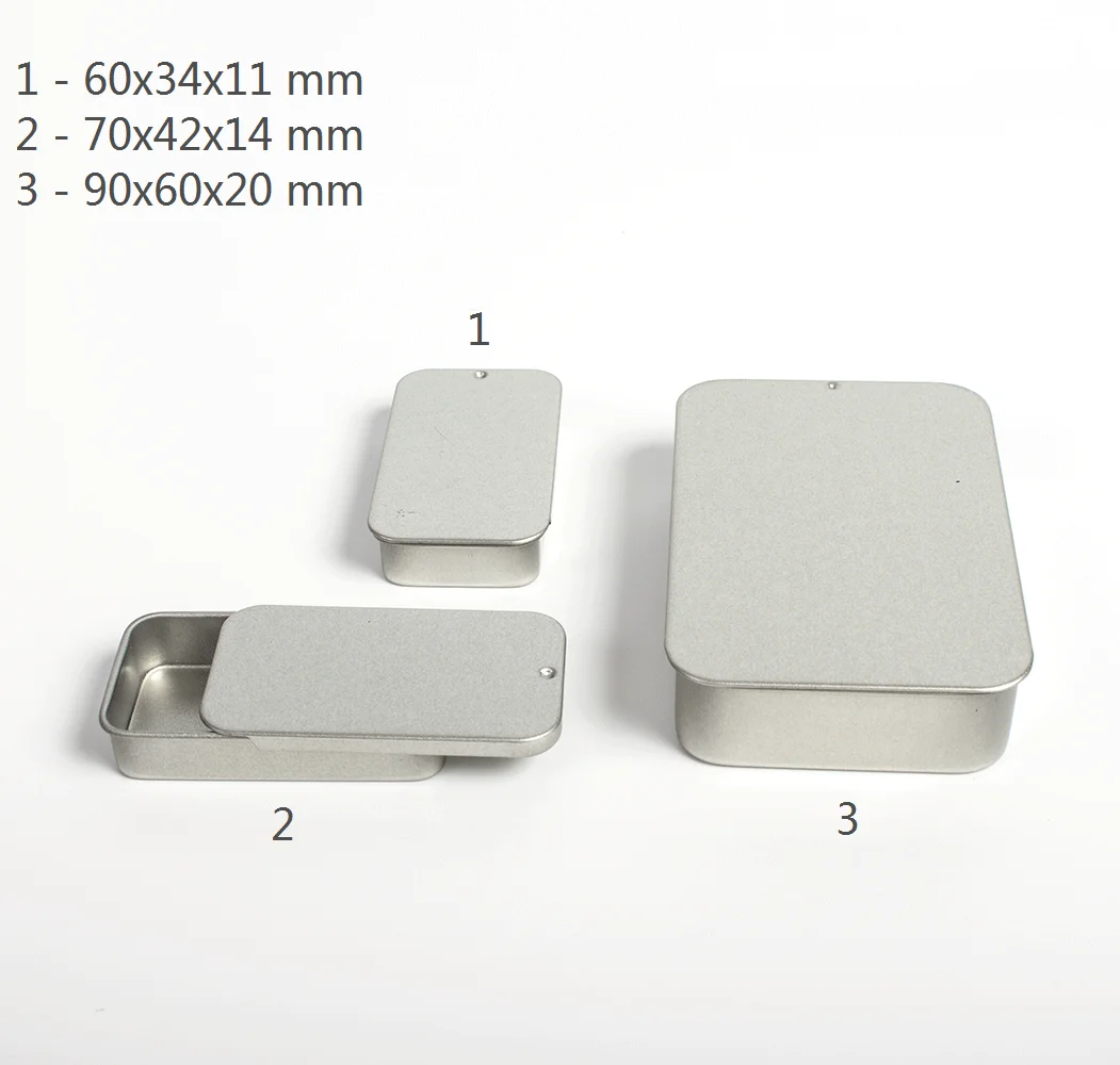 Rectangular Matte Black Tin Container for Packing - Customizable Metal ...