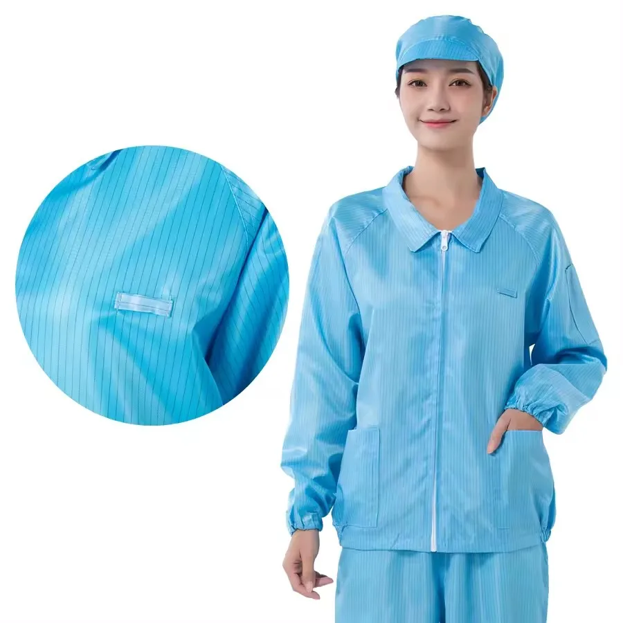 Cleanroom Smock Work Clothing Sets Anti-Static ESD Work Clothing Sets ...