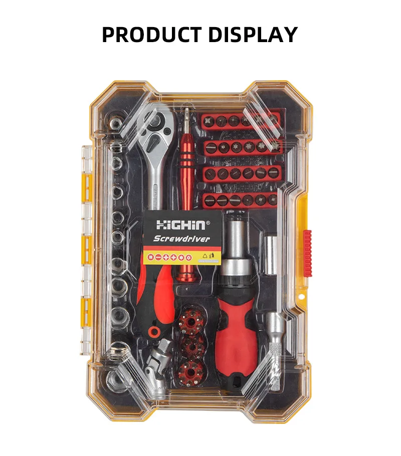 63-In-1 Professional DIY Multipurpose Hand-Powered Ratchet Screwdriver ...