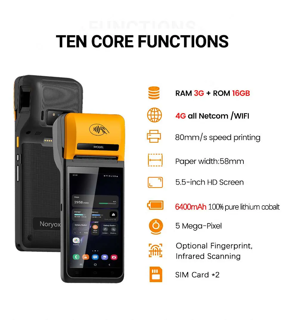 New Cheaper Pos Billing Machine Android Pos Terminal 8-core Nfc 4g Retail Handheld Pos Android ...
