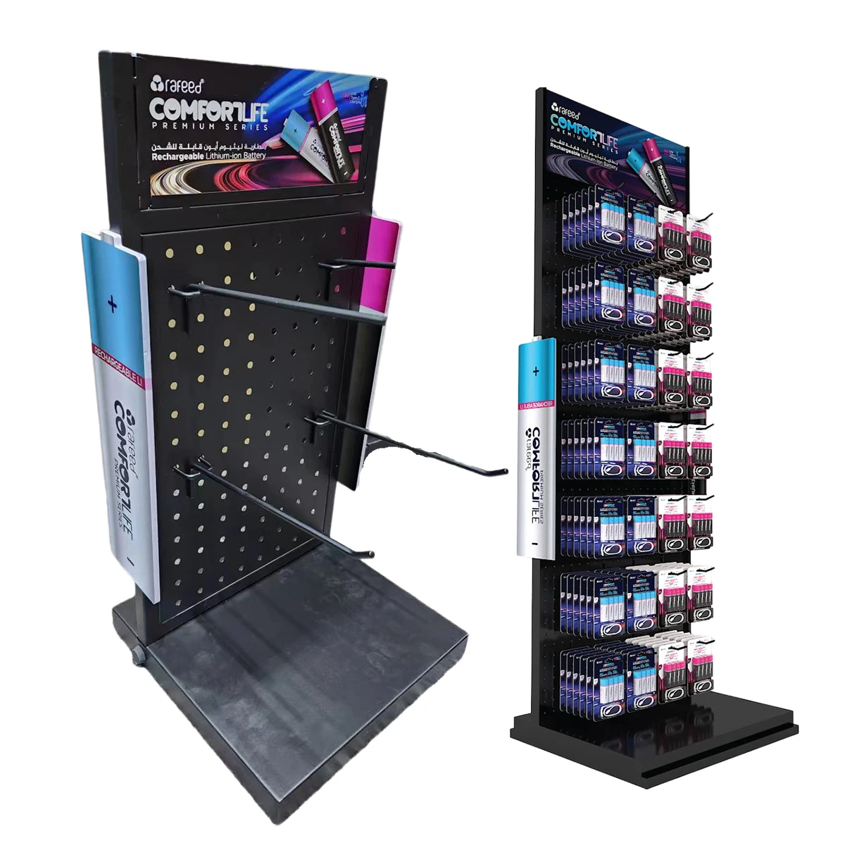 Customized Supermarket Shelves Free Standing Displays Sign Post Up ...