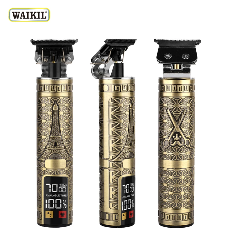 Waikil Professional Electric Hair Clippers Rechargeable Cordless Barber ...