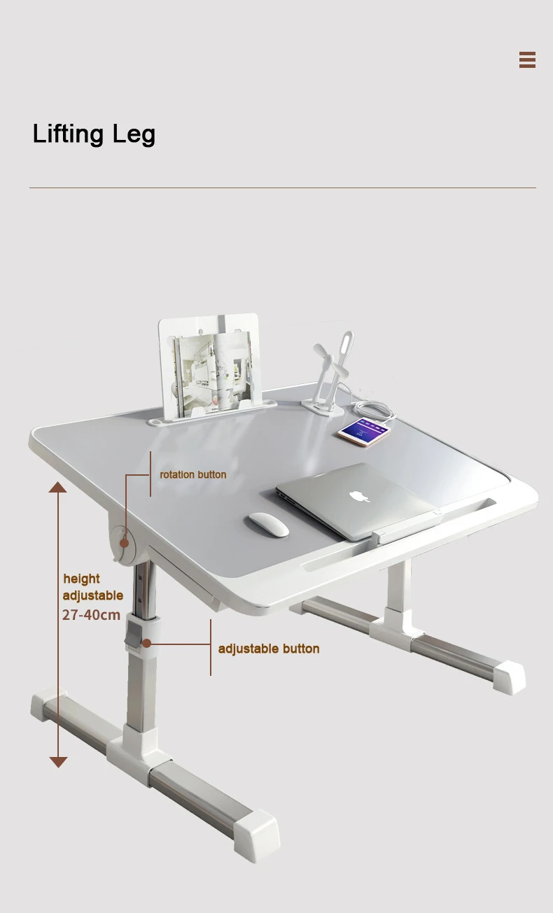 Cheap Modern Mini Adjustable Desk Foldable Laptop Study Lift Table With ...