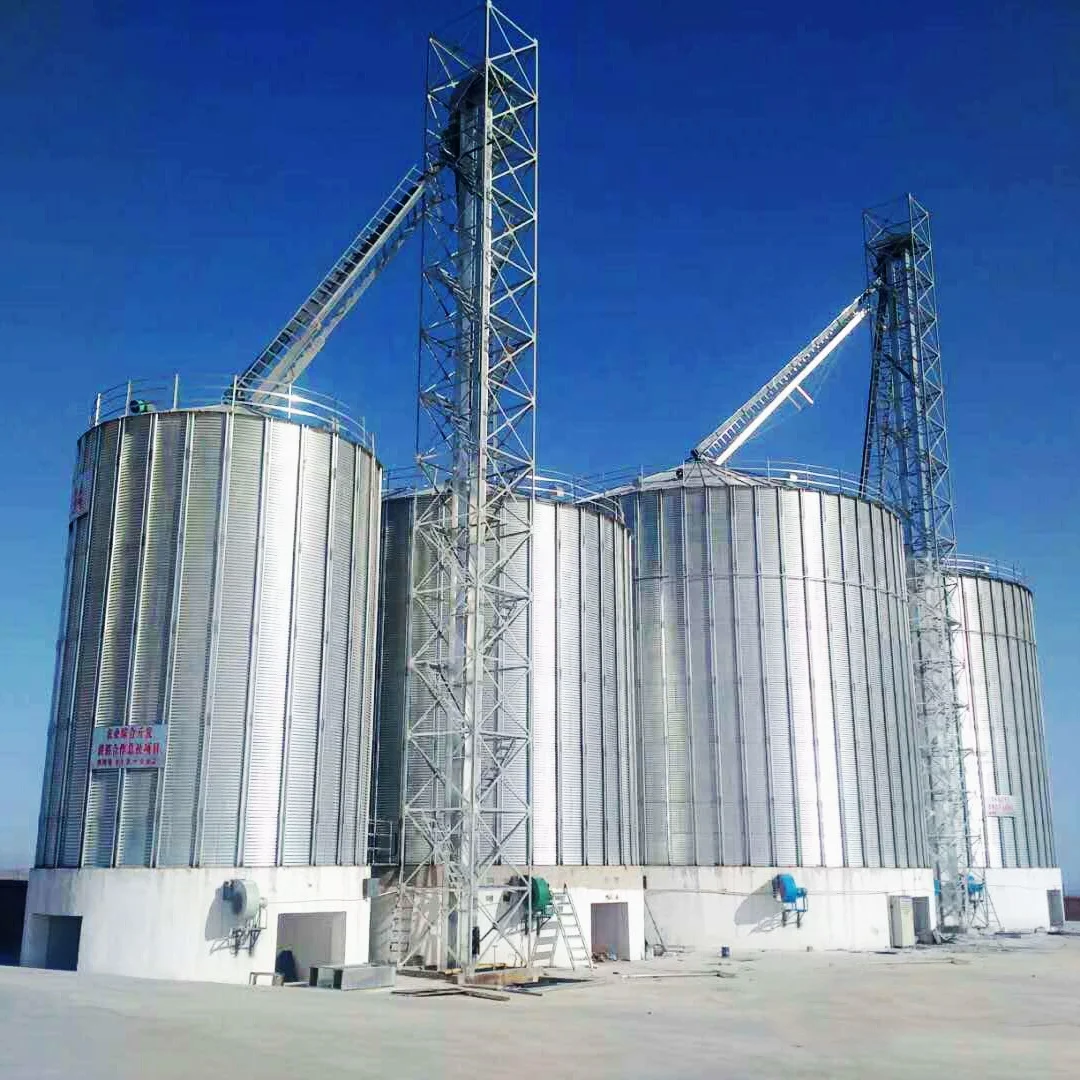 Commercial Galvanized Steel Flat Bottom Silo for Grain and Feed Storage ...