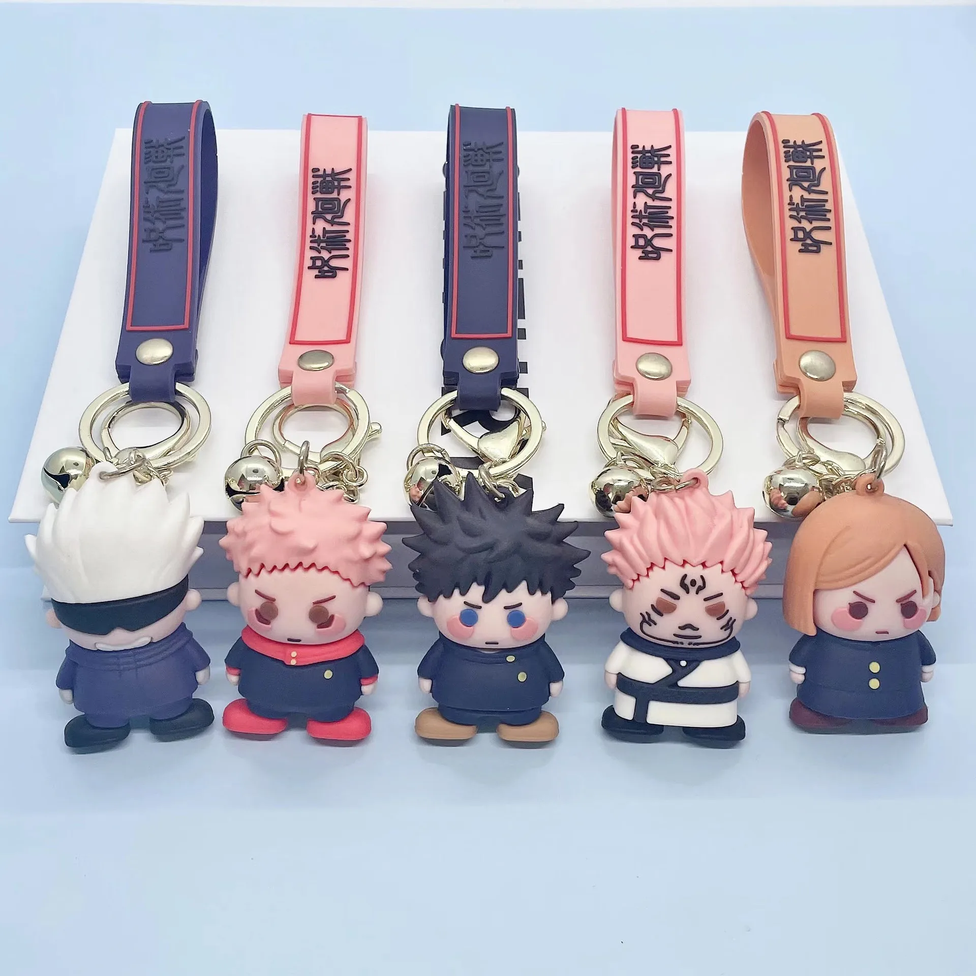 5 Designs Anime 3d Pvc Jujutsu Kaisen Key Chain Gojo Satoru Itadori ...