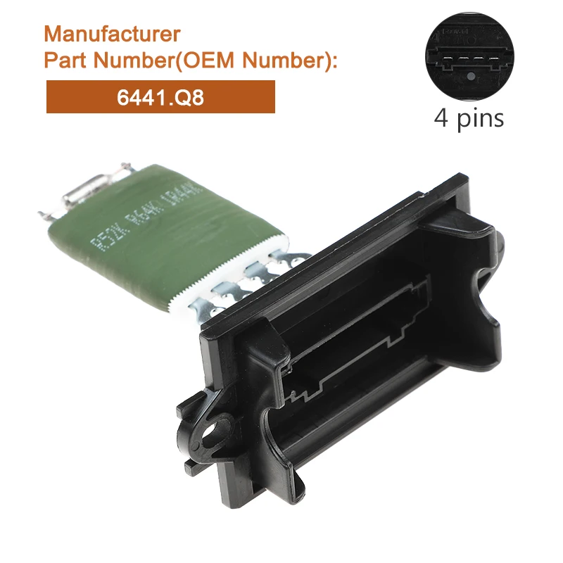 Auto Parts New Heater Blower Motor Fan Resistor 6441q8 6441.q8 For ...