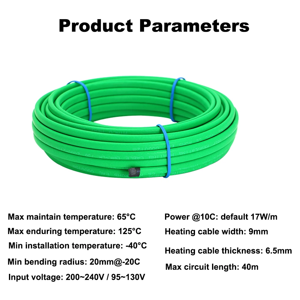 110V 220V Self-Regulating Heating Cable for Pipe Heating
