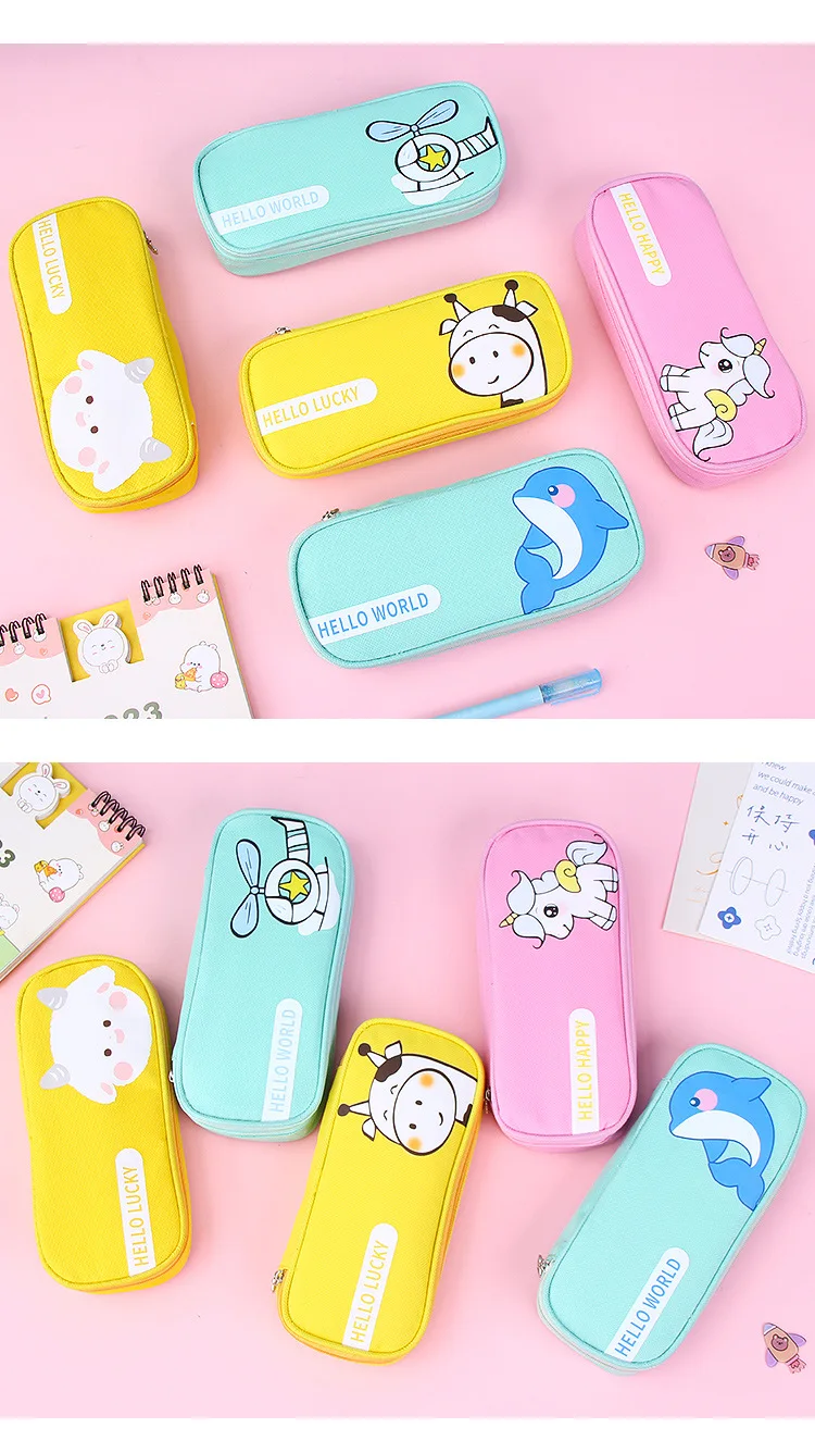 Wholesale Cartoon Unicorn Pencil Case - Large Capacity