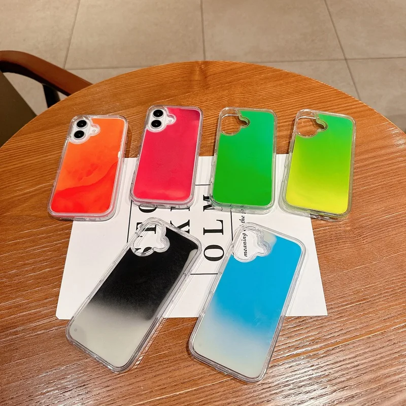 Alibaba.com: Neon Sand Liquid Case for iPhone 16 15 14 13 12, TPU PC ...