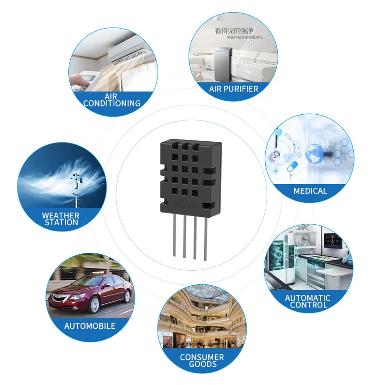 Asair Dht20 Digital Temperature And Humidity Sensor Iic Signal Output Replaces Dht11 For ...