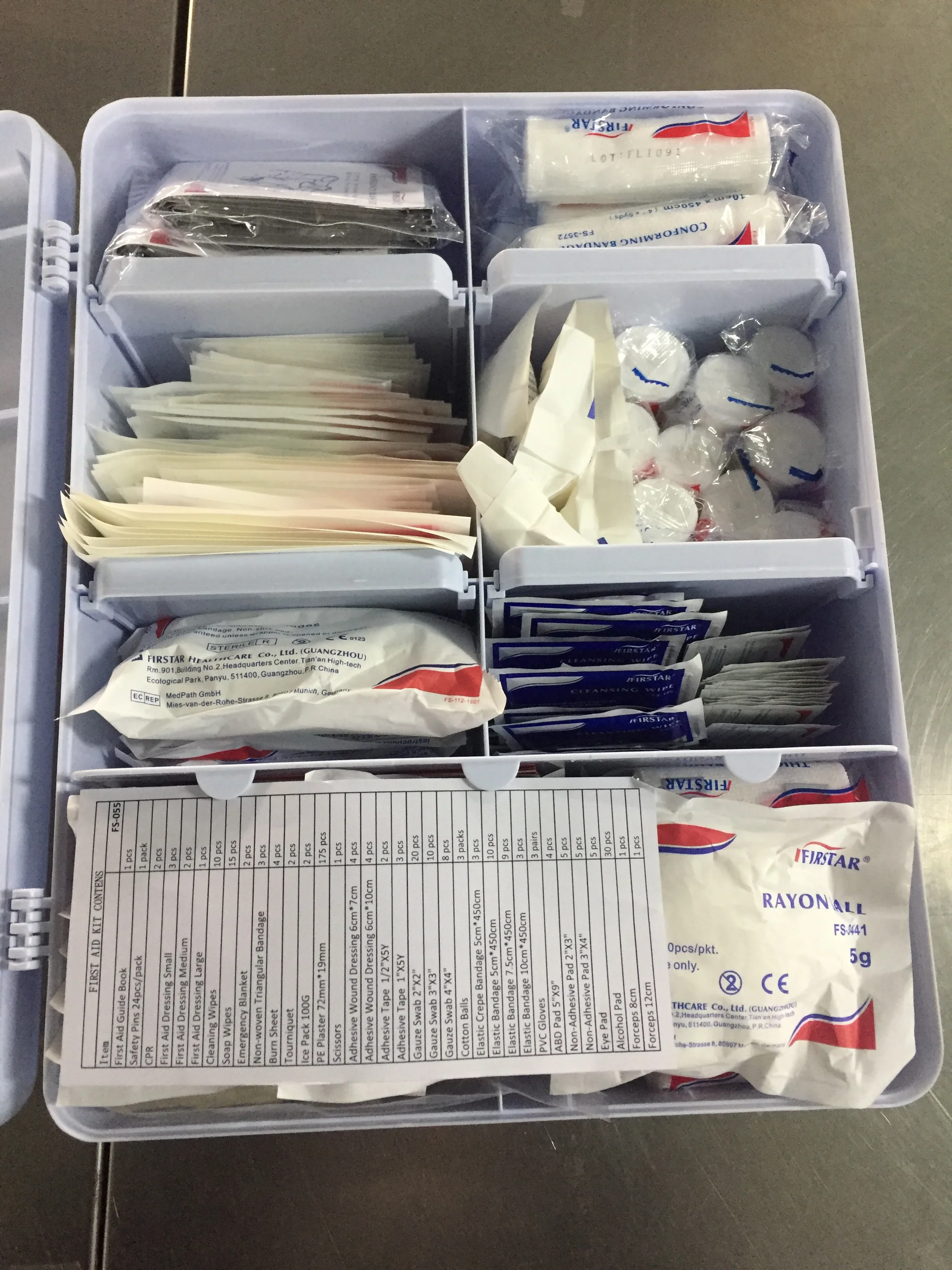 ABS Waterproof First Aid Box Kit for Workplace & Factory - OEM Available