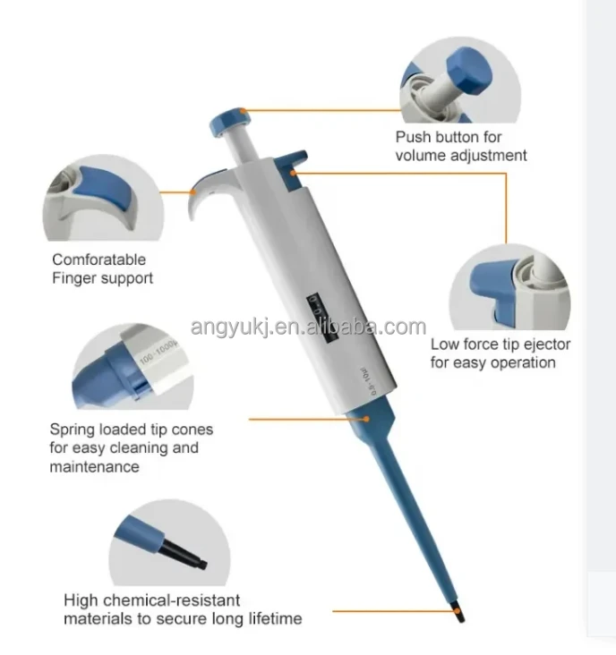 Single Channel Digital Variable Pipette Laboratory Pipette Adjustable ...