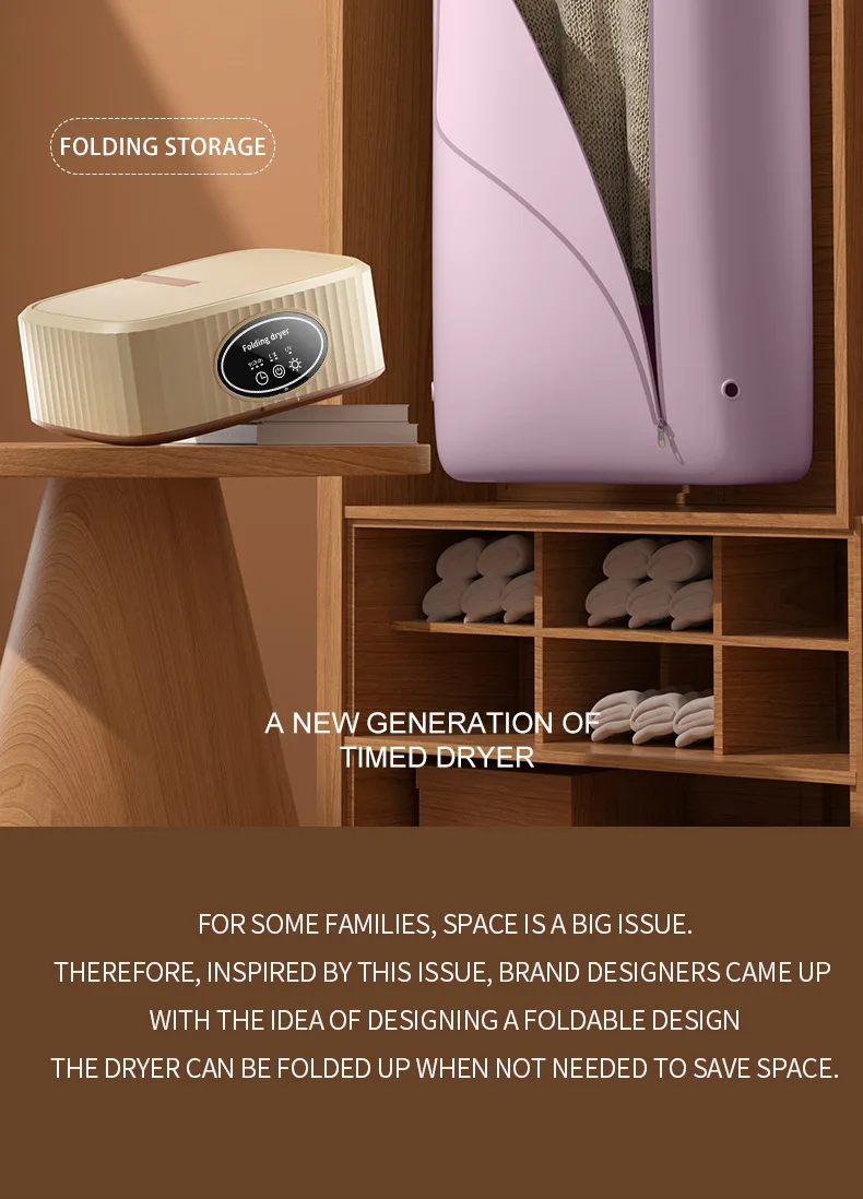 Mini Portable Electric Dryer - 5kg Folding Clothes Machine