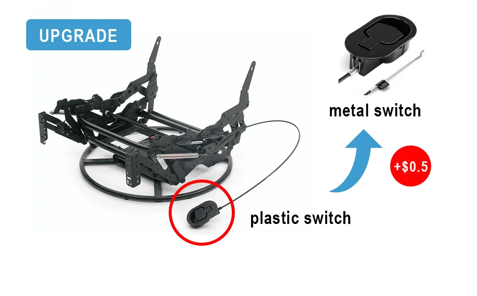 Regal 4181 Manual Glider Recliner Mechanism Rotating Deck Swivel Chair ...