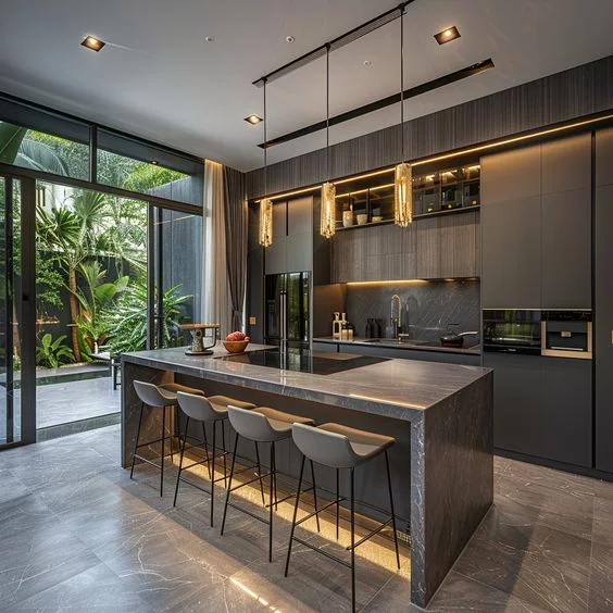 Vermonhouzz Customized Design MDF Lacquer Handle Less Complete Kitchen ...