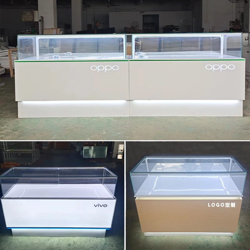 Shop Counter Table Design for Mobile Phone Glass Display