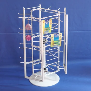 Retail Store Counter Stand Metal Wire Rack Prong Pegs Hooks Spinning ...
