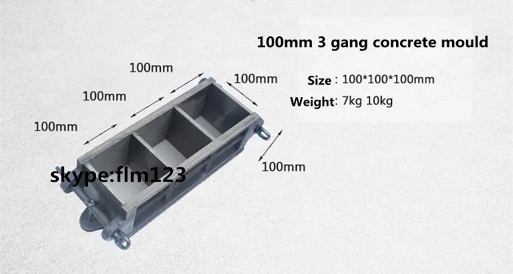 100*100*100mm Concrete Stainless Steel Brick Three Gang Mould| Alibaba.com