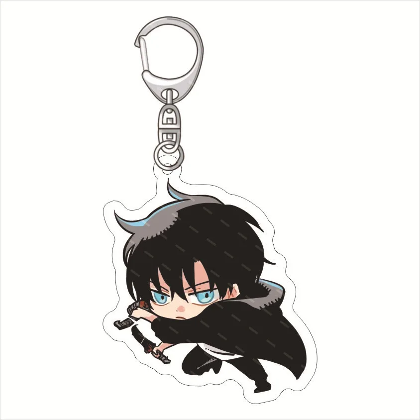 10 Color New Anime Solo Leveling Transparent Acrylic Keychains Key Ring ...