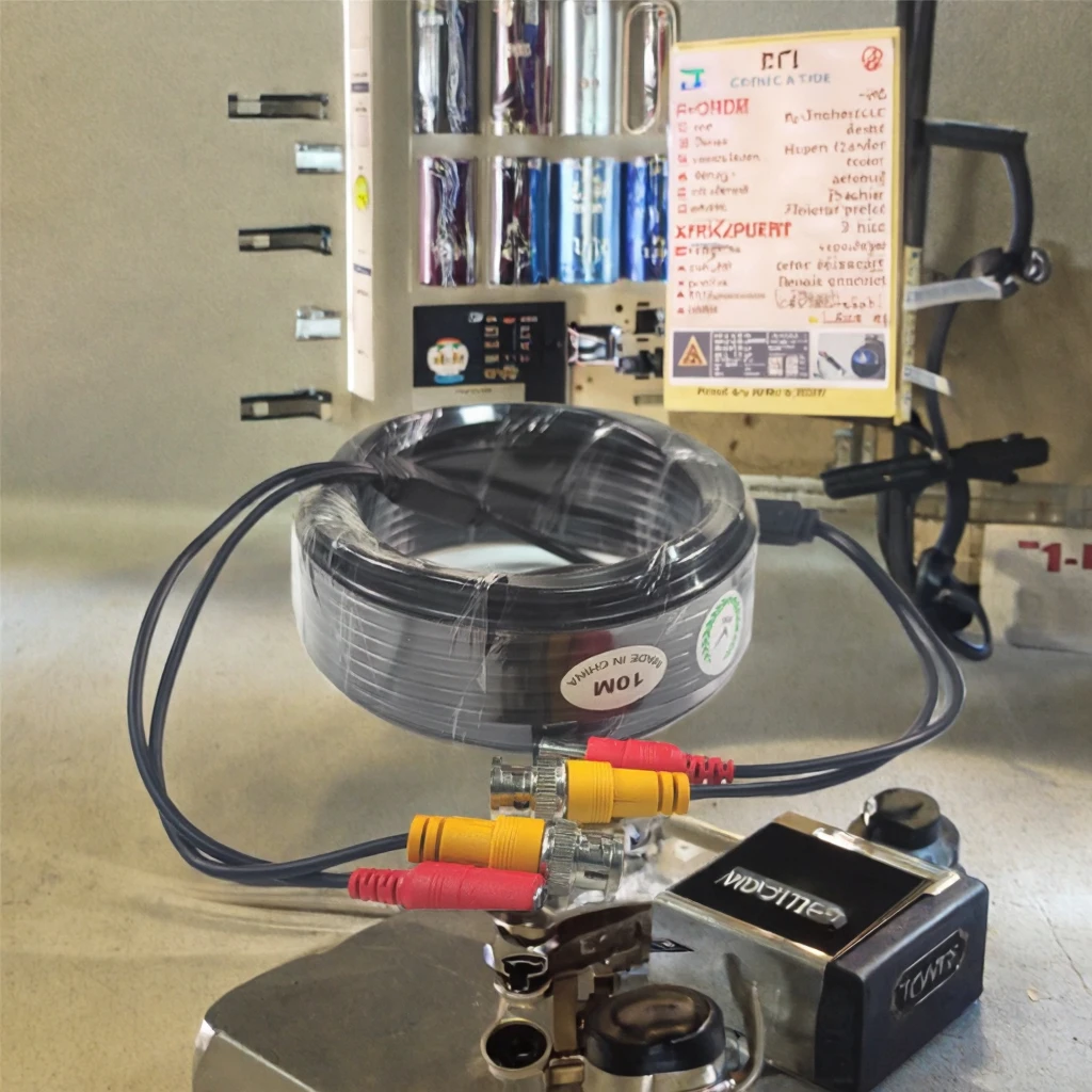 CCTV Surveillance Coaxial Extension Cable with BNC Connectors PVC ...