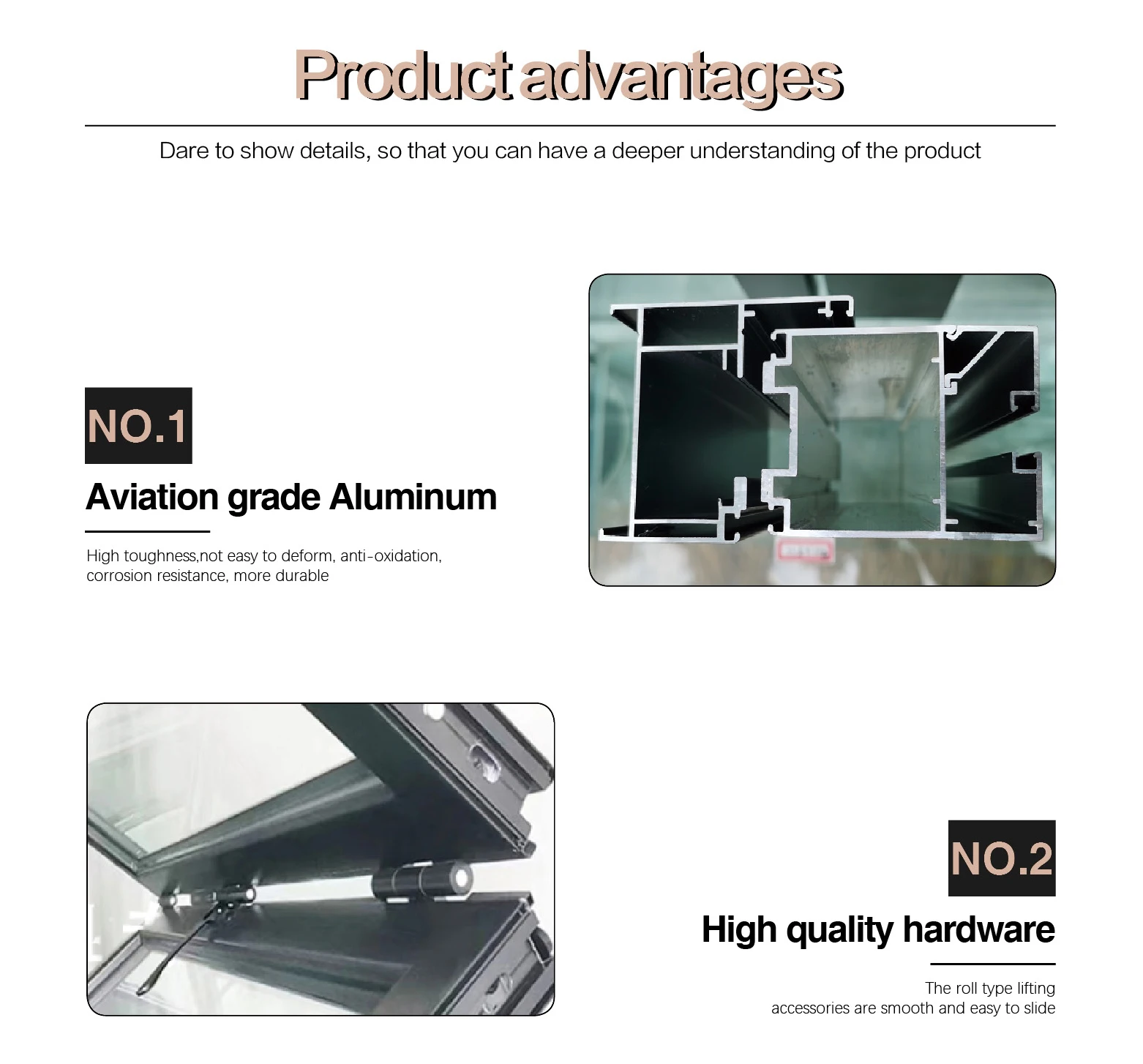 Modern Style Frameless Folding Window 12mm Tempered Glass Full View ...