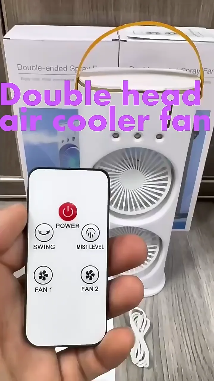 Double-headed 360 Rotation Tower Fan With Remote Control Led Digital ...