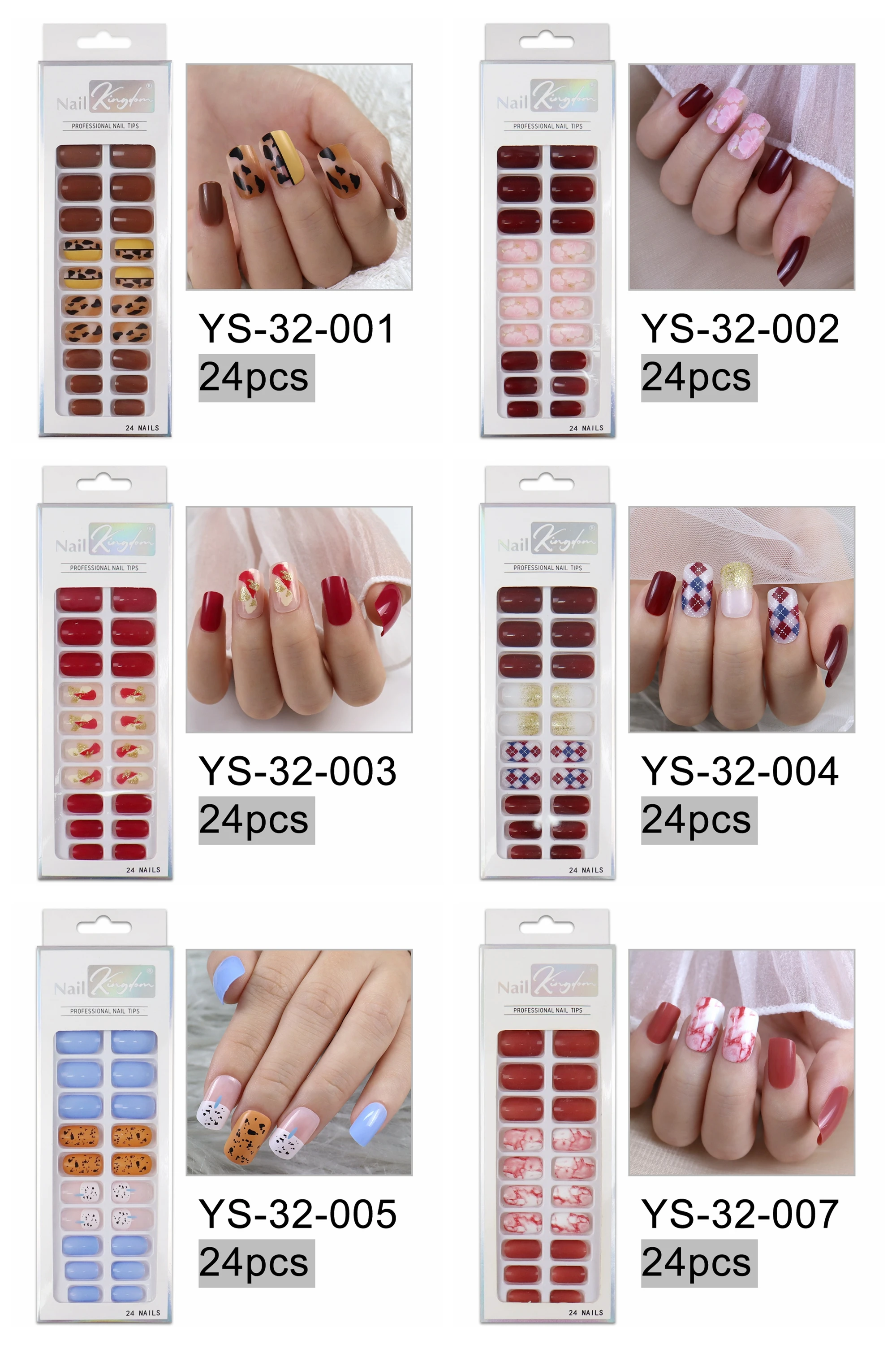 Full Cover Artificial Fingernails - Luxury Press on Nails
