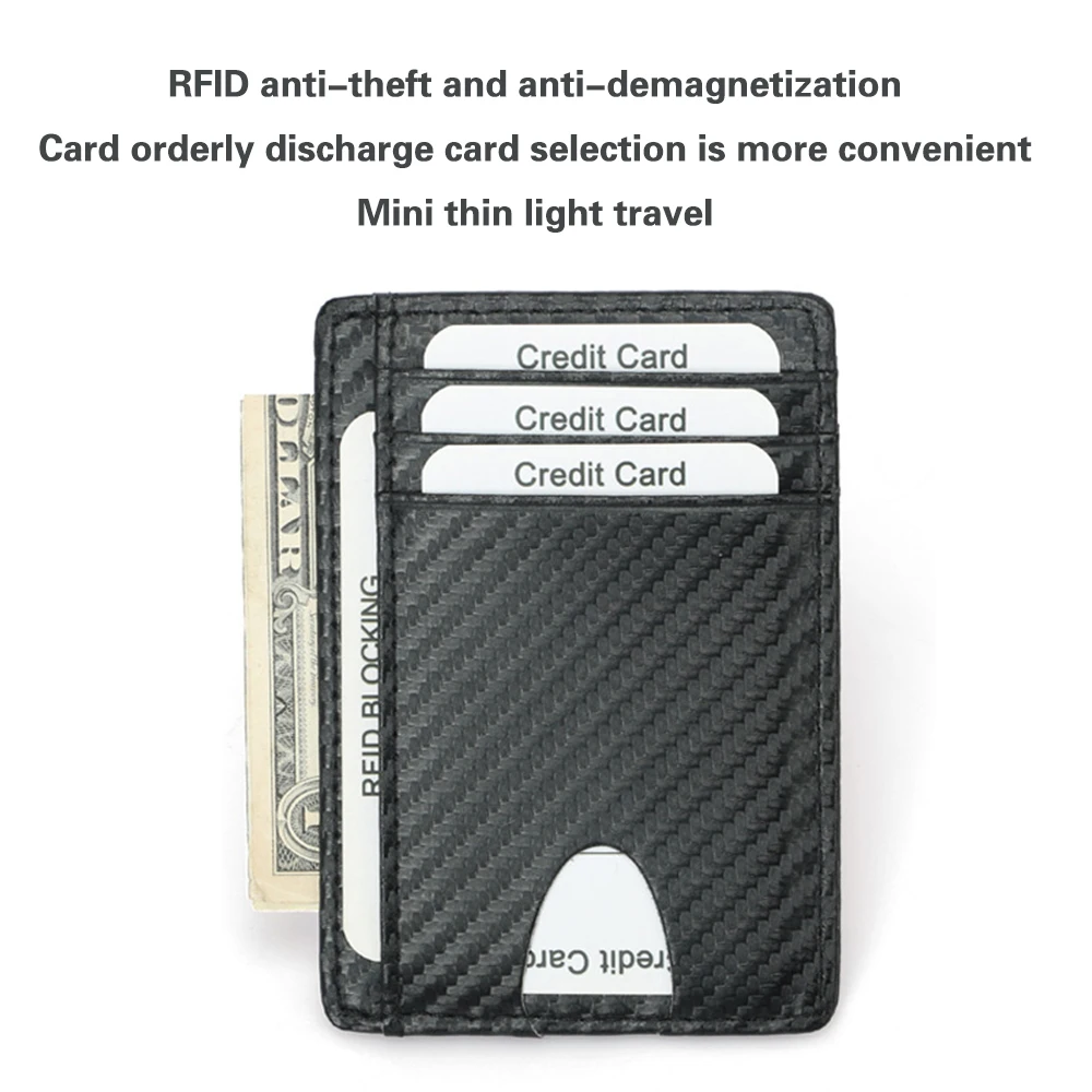 Rfid盾商务风格碳纤维rfid钱包，迷你紧凑型真皮前口袋钱包 - Buy Rfid钱包,前口袋钱包,真皮钱包 Product on ...