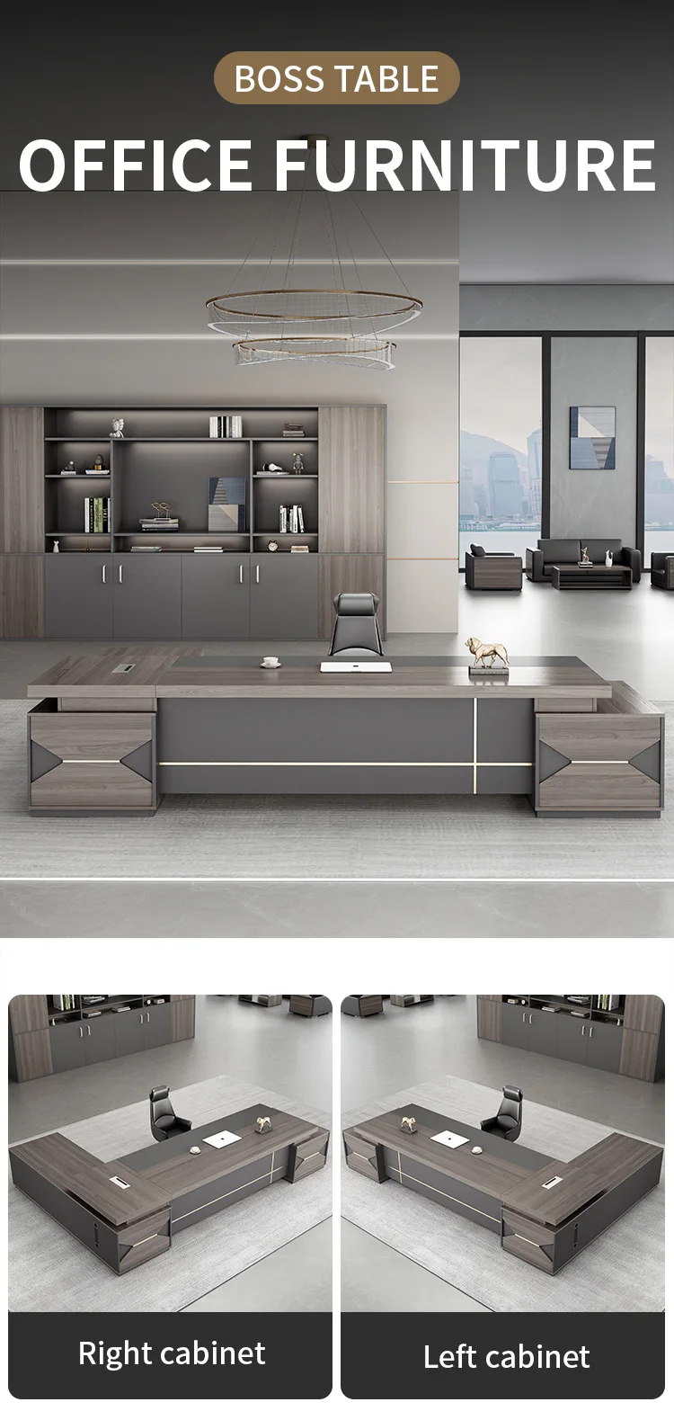 Modern Design High End Ceo Office Furniture Table Customize Luxury Boss ...