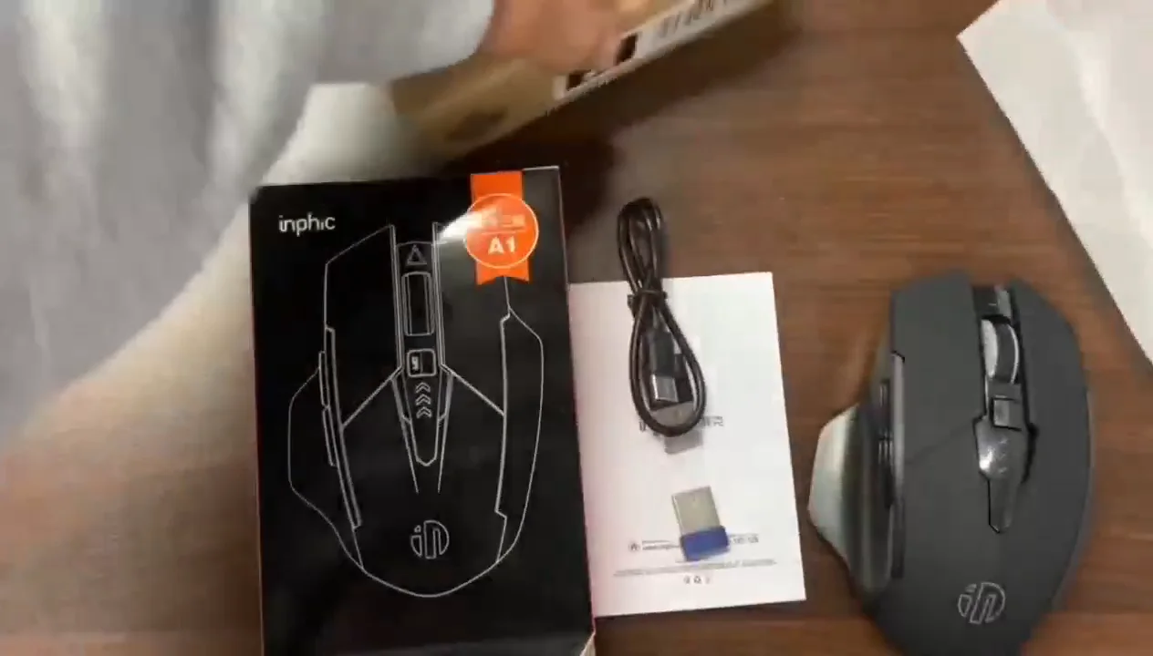 Inphic A1 Bluetooth Mouse Rechargeable 2.4g Tri-mode Optical Mute ...