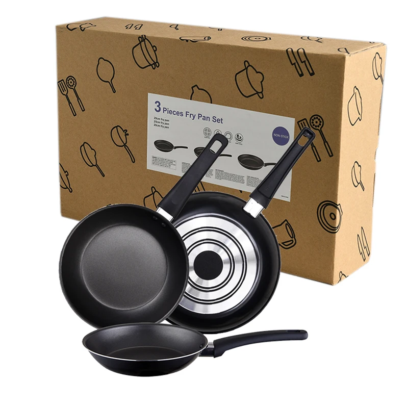 Popular 3 Pcs Cookware Set - Nonstick, Sustainable, and Easy to Clean