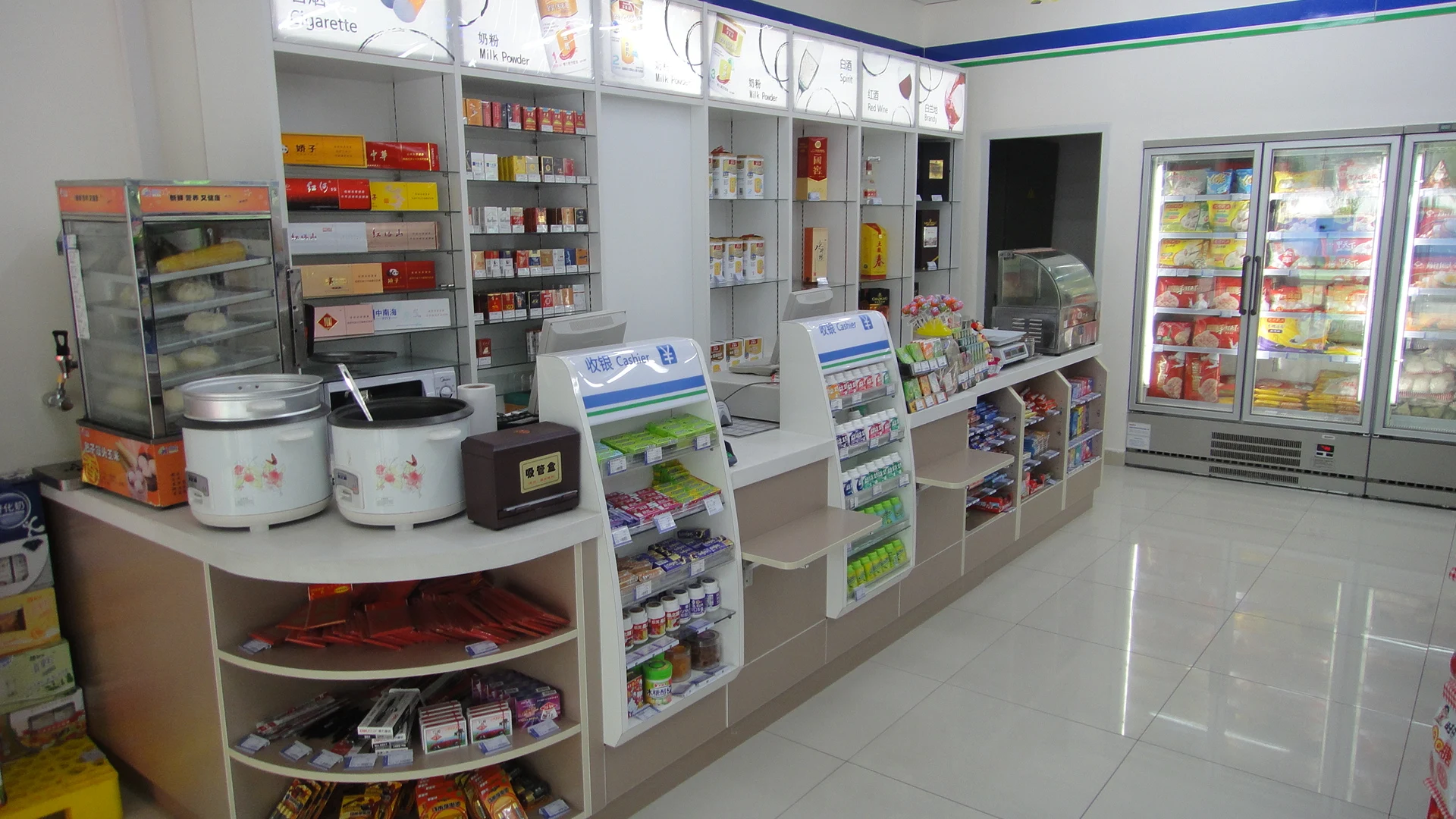 Modern Checkout Counters for Retail and Convenience Stores