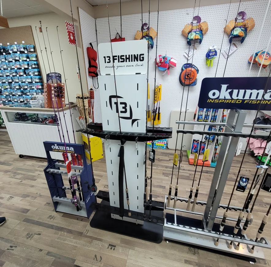 Custom Bamboo Tall Vertical Floor 6-Rod Fishing Reel Pos Pole Rod ...