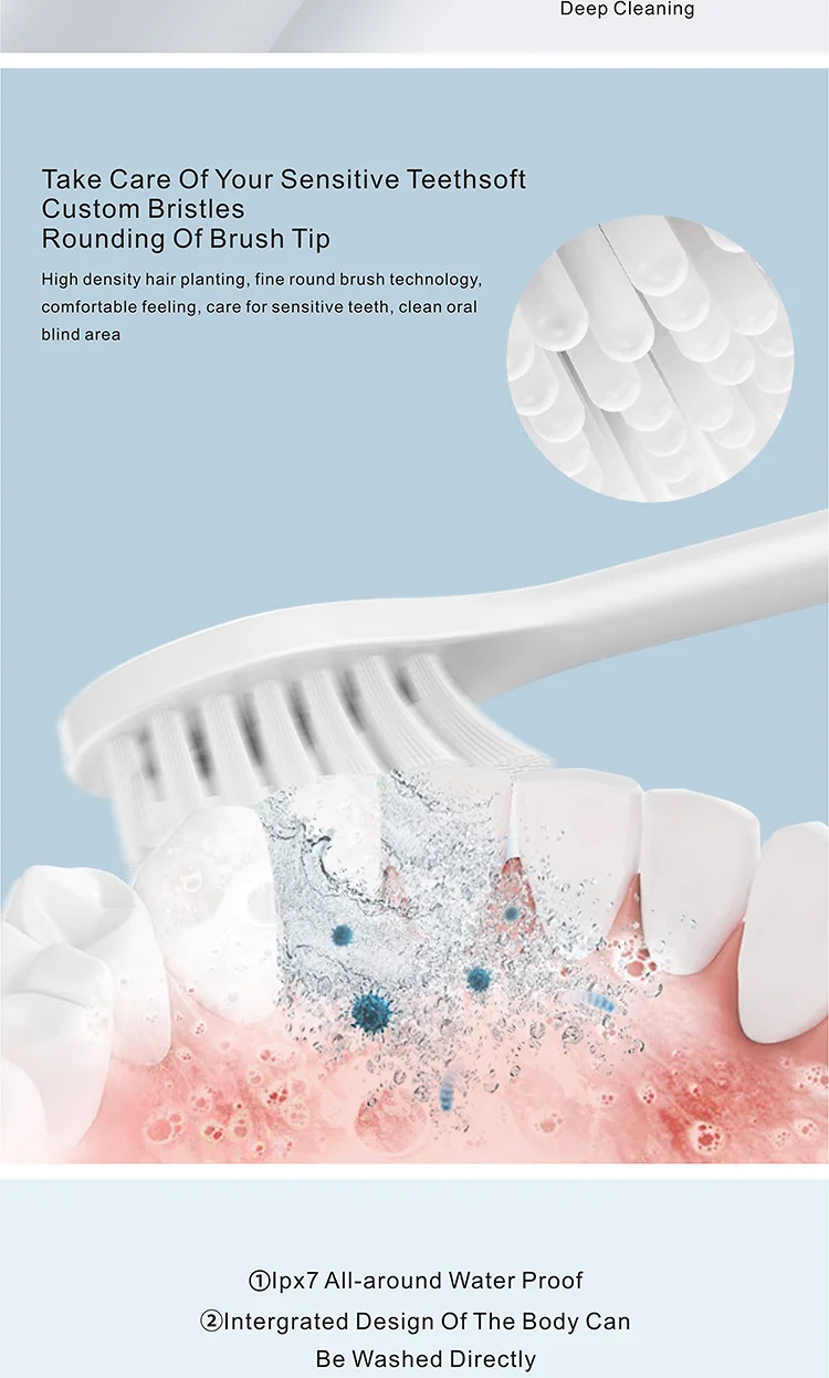 High Quality Cheap Rechargeable Sonic Electric Toothbrush Black Silver ...