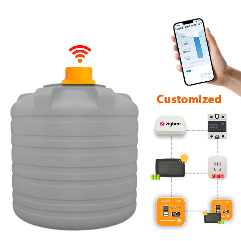 ME201W Tuya APP WiFi Lora Liquid Level Sensor for Water and Oil Tanks ...