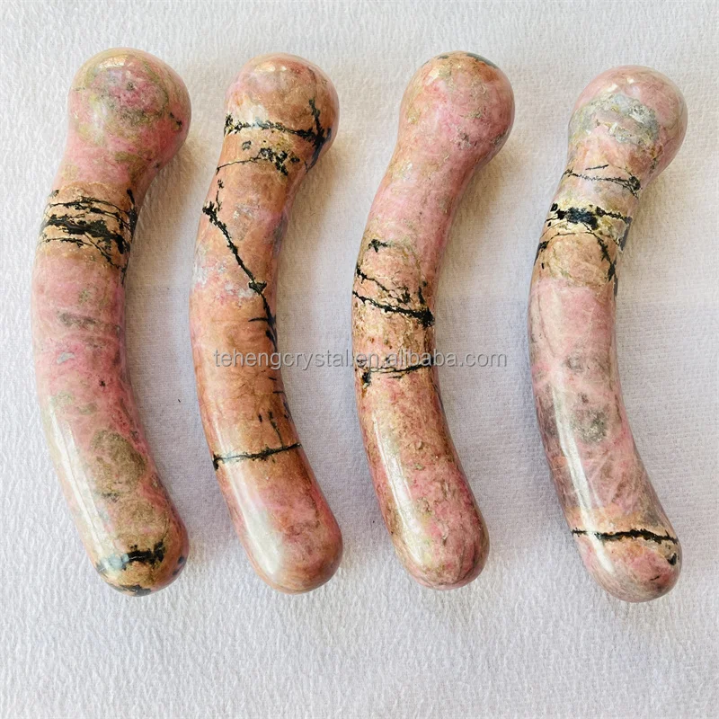 Natural Crystal Wands Yoni Dildo Rhodonite Massage Wand For Women ...
